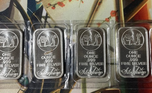 5 SILVERTOWNE 1-OZ. 999 SILVER BARS PROSPECTOR & MULE LOGO | eBay