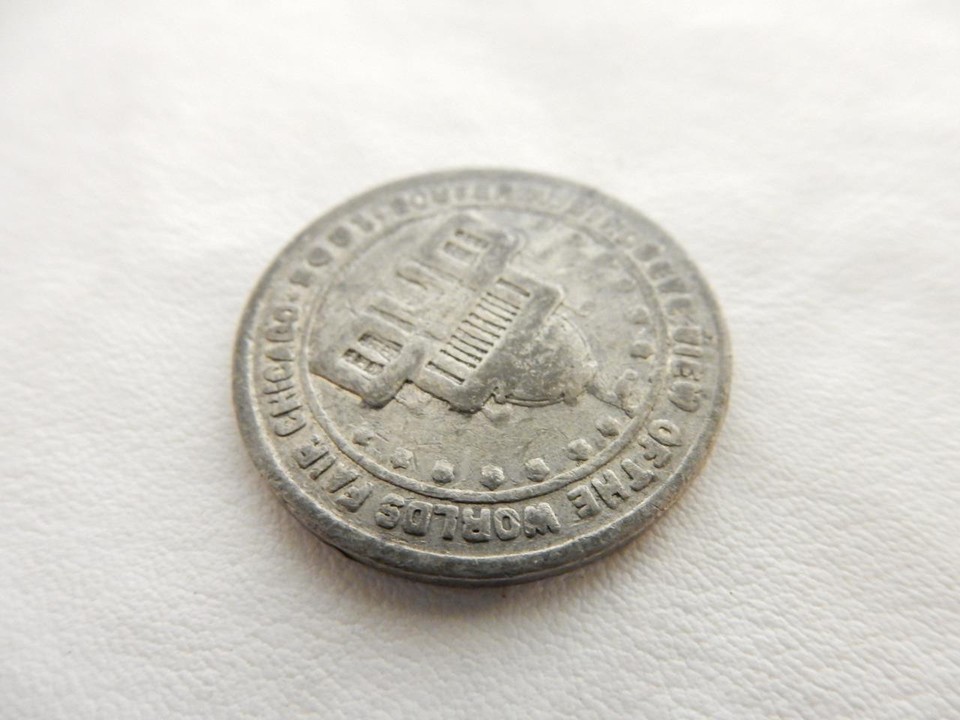 1893 BIRDS EYE VIEW OF THE WORLD'S FAIR CHICAGO TOKEN | eBay