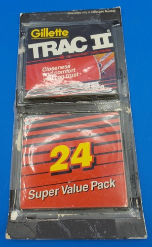 Vintage Gillette Trac II Razor Blades. 24 Total blades Razor Blades | eBay