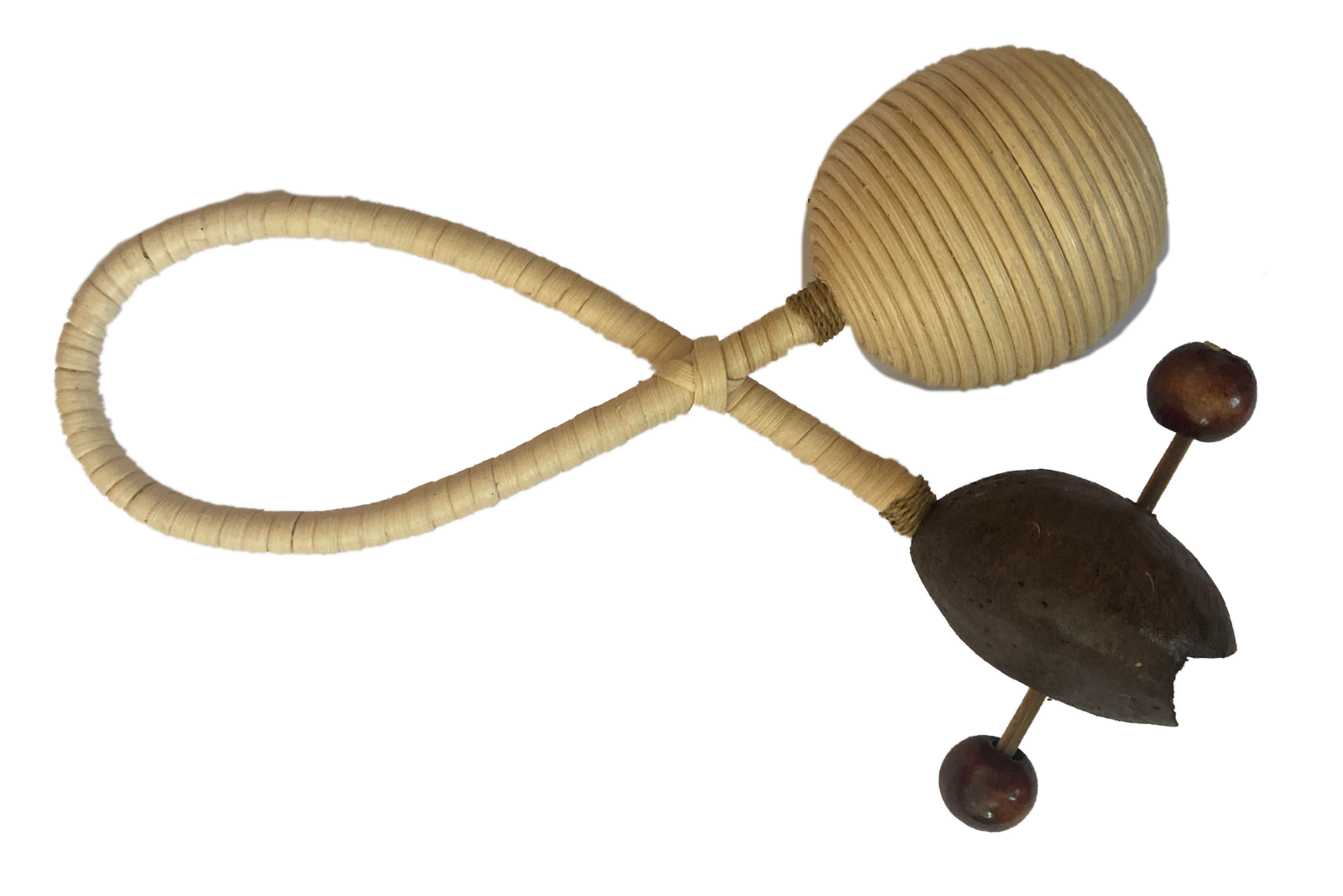 Pangi Seed Pod Handle Shaker Rattle Indonesian Instrument Toy Present ...