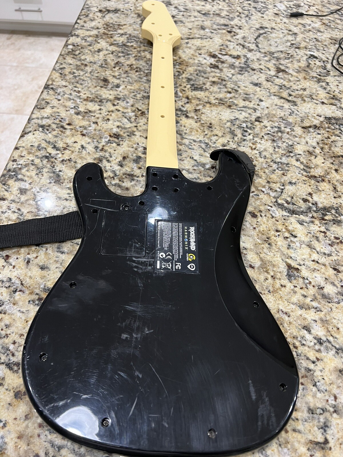 Harmonix Rock Band Xbox 360 PC Guitar Black Fender Stratocaster Guitar ...