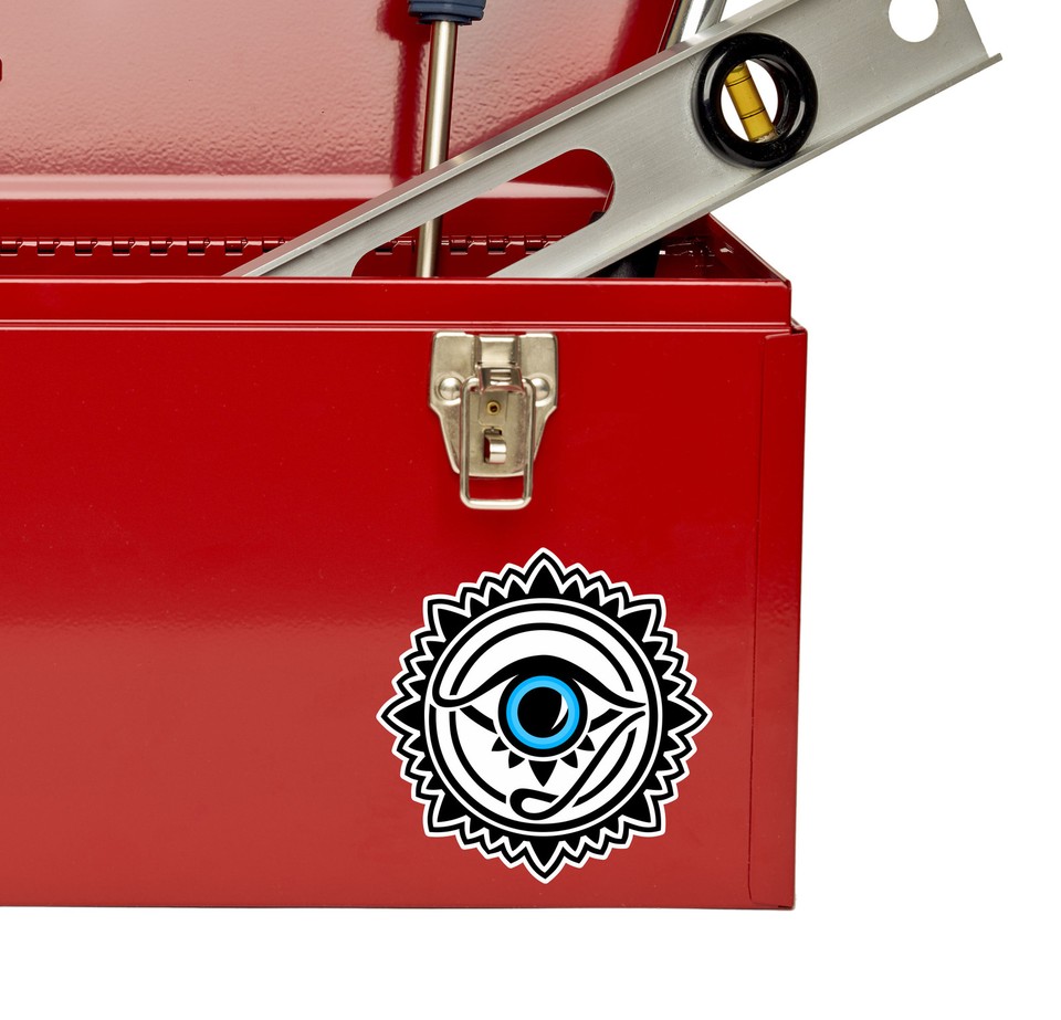2 x 10cm All Seeing Eye Vinyl Decal Sticker Car Bike Laptop Tablet ...