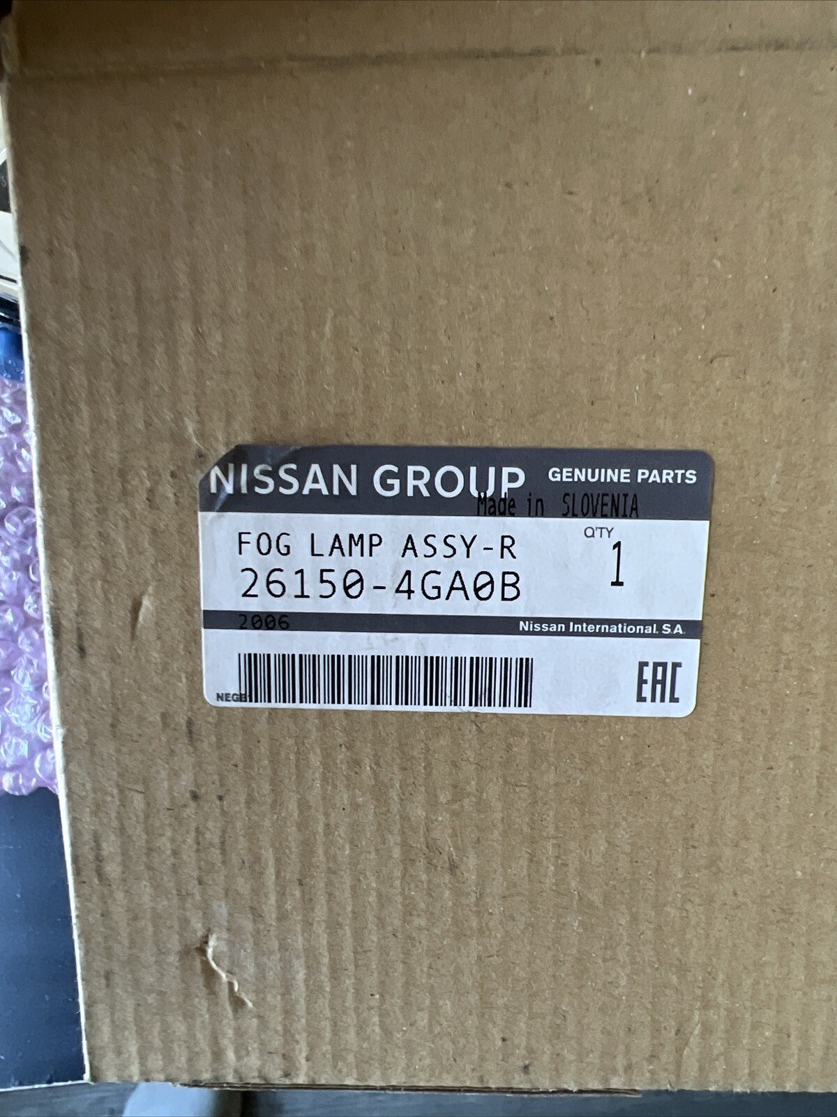 2016 Infiniti Q50 RH Passenger Side Front Fog Lamp Light 261504GA0B ...