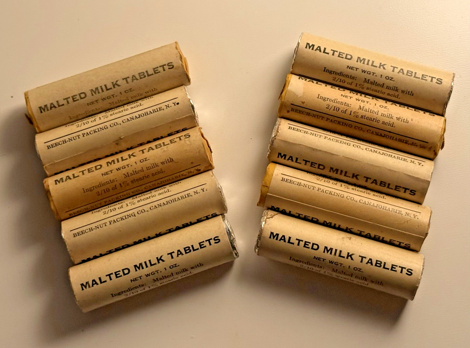 Original WW2 Malted Milk Tablets Roll 1 oz Beech-Nut Packing Ration ...