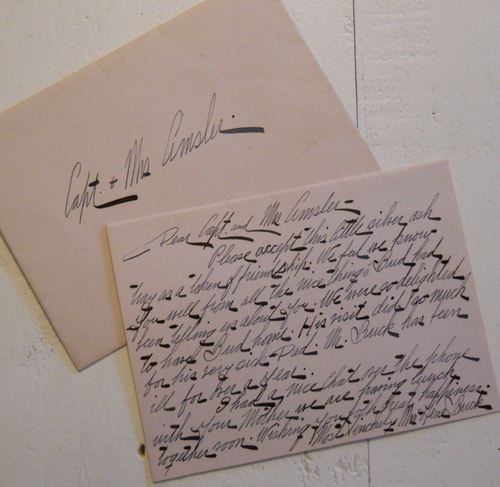 Vintage Handwritten Letter Notecard + Envelope Unusual Unique Fancy ...