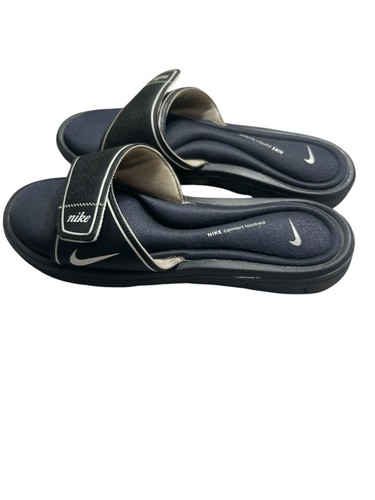 Nike Comfort Footbed Women's Black White Slip On Slide Lightweight ...