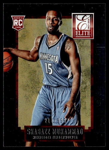 2013-14 Panini Elite Shabazz Muhammad Rookie 211/999 Minnesota Timberwolves #234 | eBay