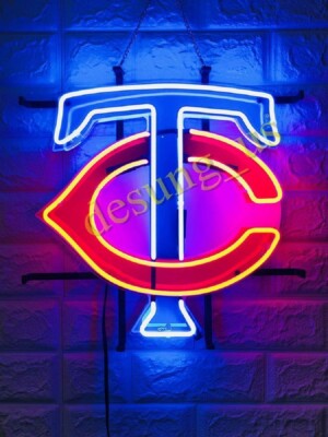Minnesota Twins 20"x16" Neon Light Sign Lamp HD Vivid With Dimmer VSY ...