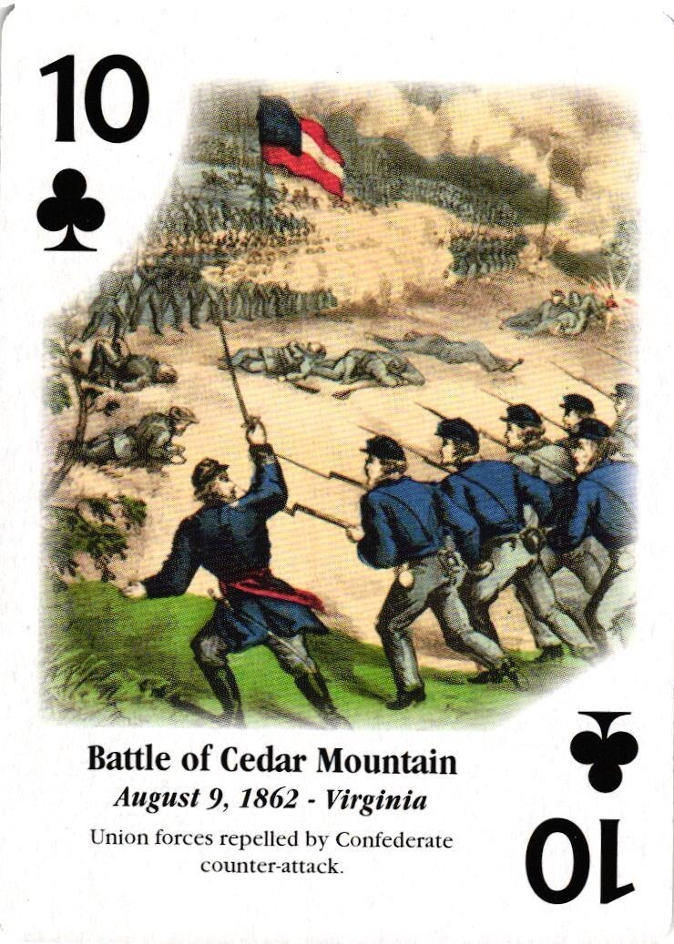 Battle of Cedar Mountain Virginia Civil War Playing Card | eBay