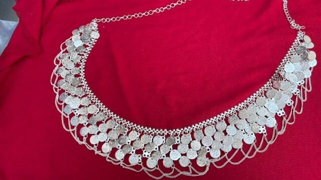 Tribal Jewelry Chain Silver Coins Belt Belly Dance Hip Skirt Costume ...