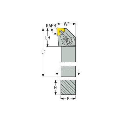 Seco Turning External Toolholder Top Clamp 125 x 25 x 12mm Right 95° C ...