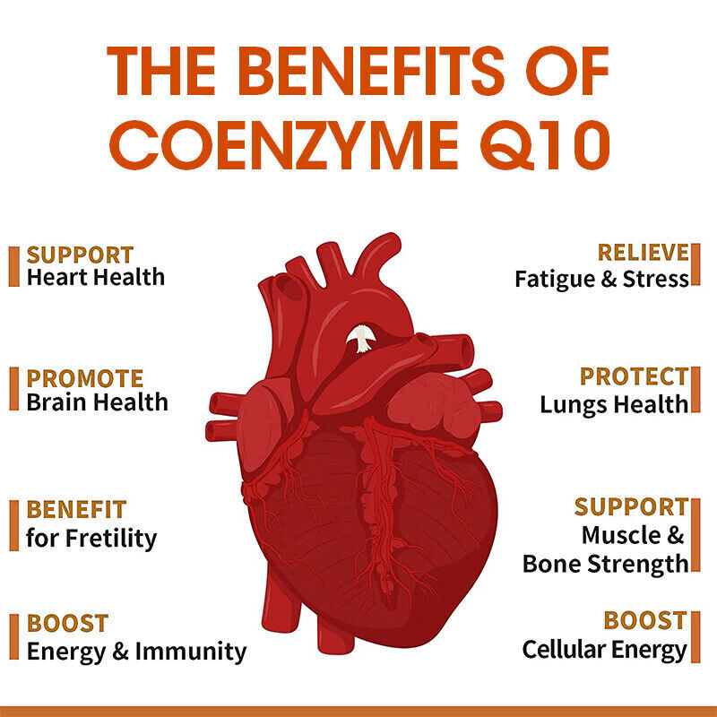 500mg Coenzyme Q10 Gummies Natural Heart Health Support - High ...