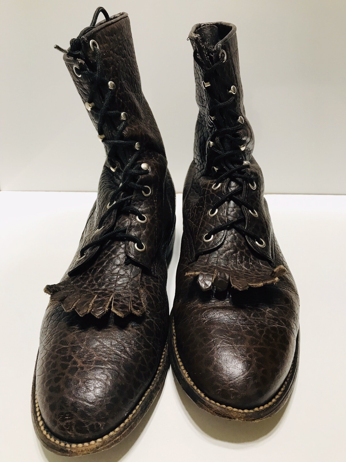 Limited Edition Vintage Cowboy Leopard Patchwork Leat… - Gem