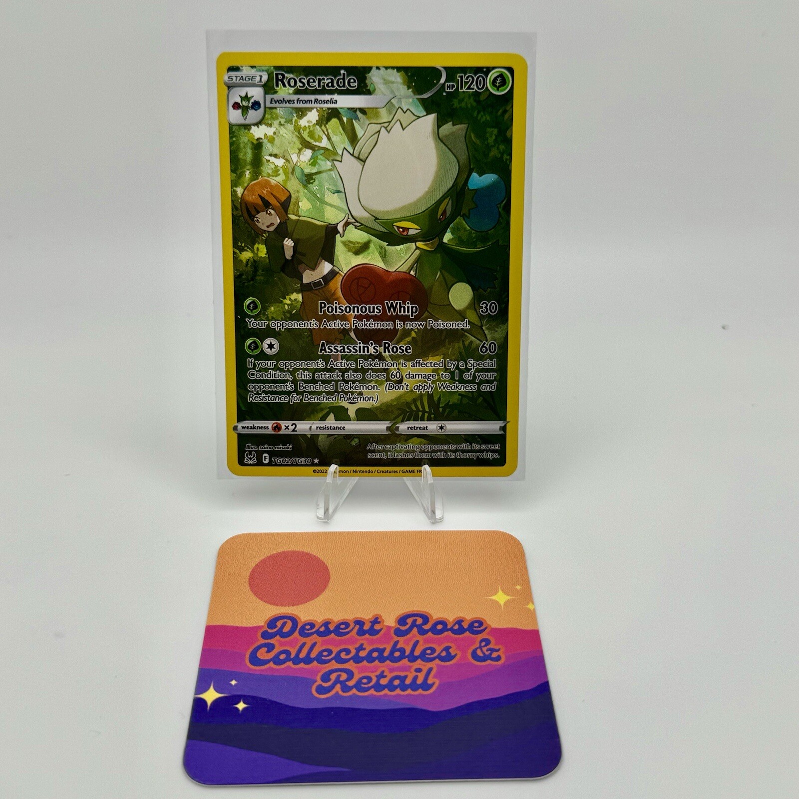 Pokemon TCG Roserade TG02/TG30 Lost Origin Trainer Gallery Holo Ultra ...