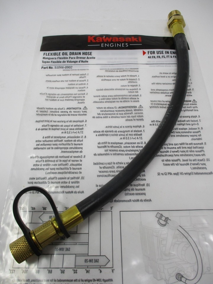Genuine Kawasaki 51044-0902 Flex Flexible Oil Drain Hose Tube for FH FR ...