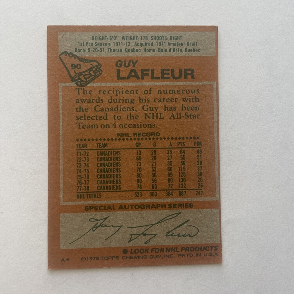 1978-79 Topps ALL STAR Card # 90 GUY LAFLEUR MONTREAL CANADIENS | eBay