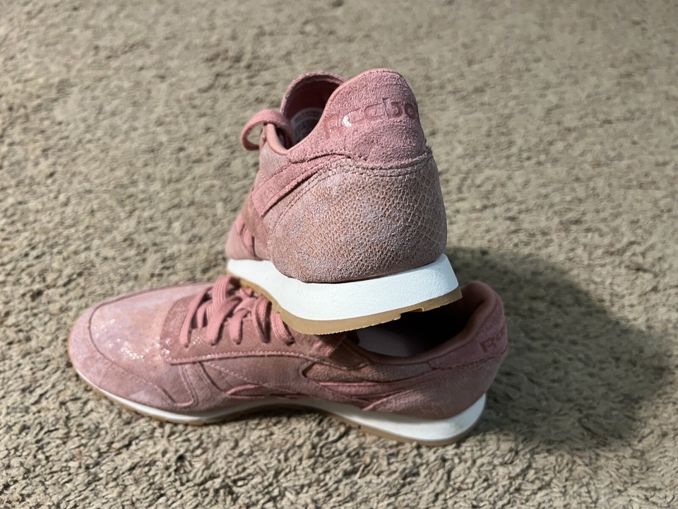 Women’s Reebok Classic Leather Clean Exotics Sandy Rose/Chalk/Gum Shoes ...