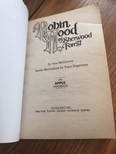 Robin Hood of Sherwood Forest by Ann McGovern (1991, Paperback) Ships N ...