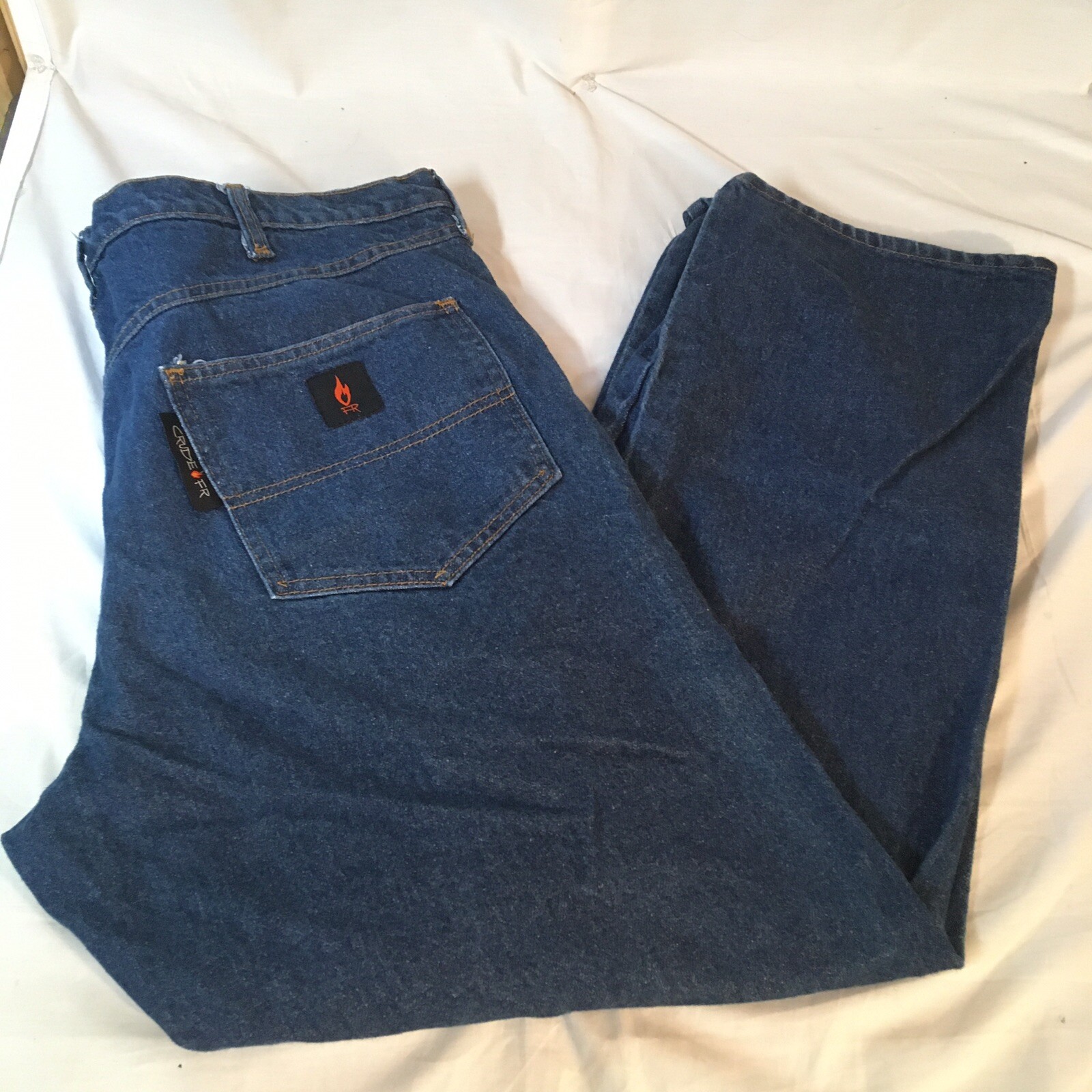 Crude FR Mens Blue Fire Resistant Denim Jeans Measure… - Gem