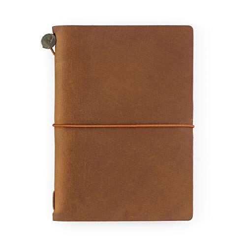 Midori Traveler's Notebook Passport Size - Camel Leather Cover with ...