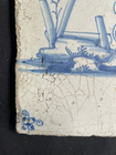 Nice Dutch Delft Blue tile, shepherd and sheep, circa 1700 | eBay