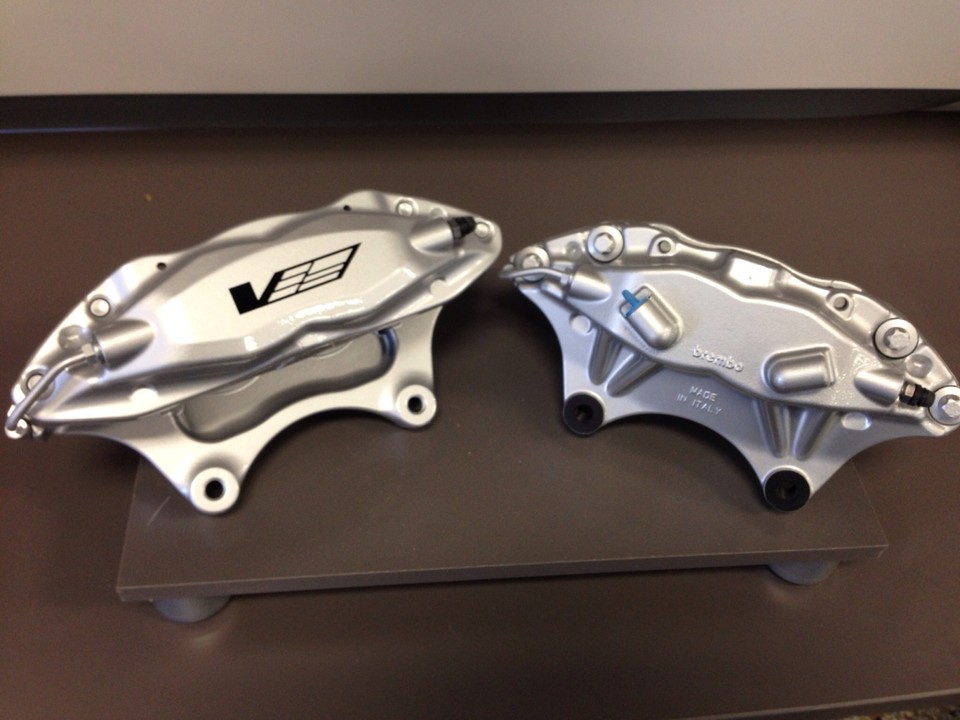 CTS-V Silver 4 Piston Front Calipers Pair New Cadillac Brembo Pontiac ...
