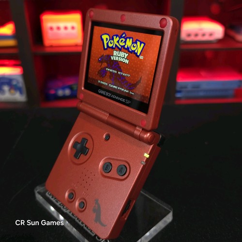 Red Nintendo Game Boy Advance GBA SP IPS Adjustable Brightness ...