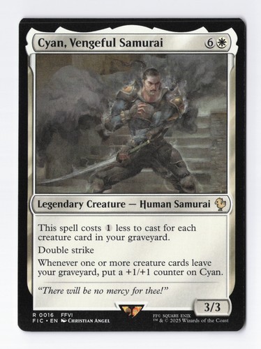 Cyan, Vengeful Samurai Normal R Final Fantasy MTG Magic the Gathering ...