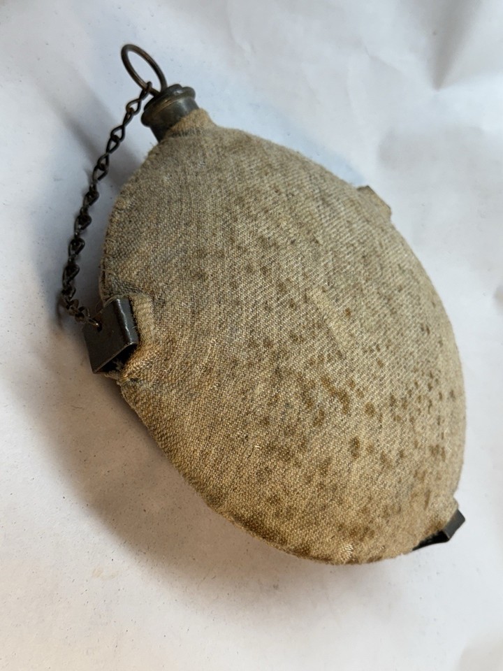 Civil War Confederate CSA Butternut Canteen — Homespun Cover With ...