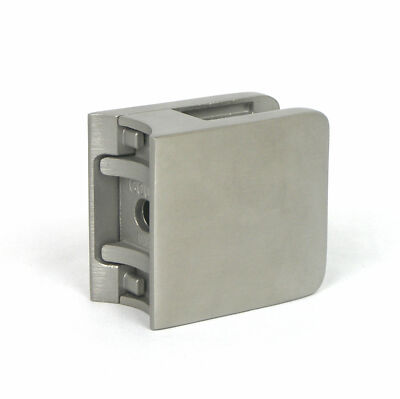 Stainless Steel T316 Glass Clip, 3/8"(10mm) Tempered Glass, Satin ...