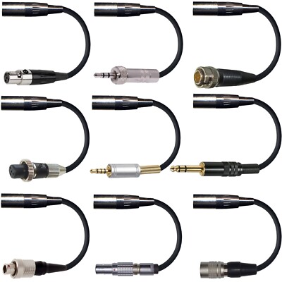 3 Pin Microphone Adapter Mini XLR TA3M For All Wireless Body Pack ...
