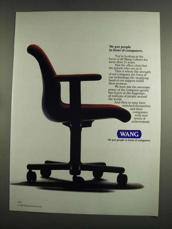 1984 Wang Computers Ad - In Front of Computers | eBay