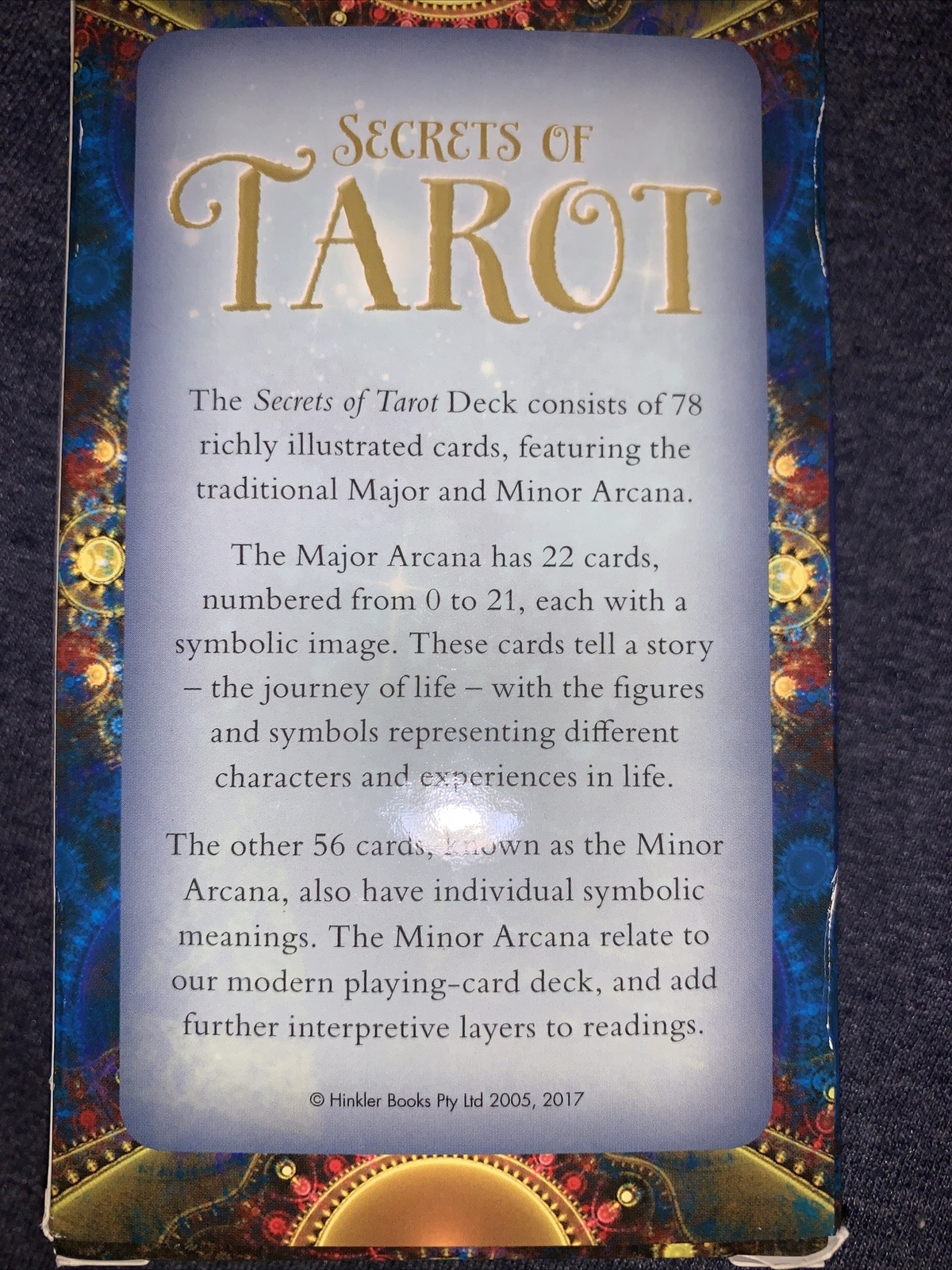 Secrets of Tarot Hinkler Books 2017 Complete 78 Card Deck Illustrated ...