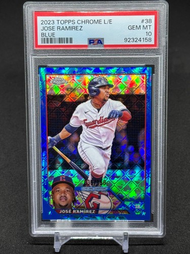 2023 Topps Chrome Logofractor #38 Jose Ramirez Blue Refractor /150 PSA ...