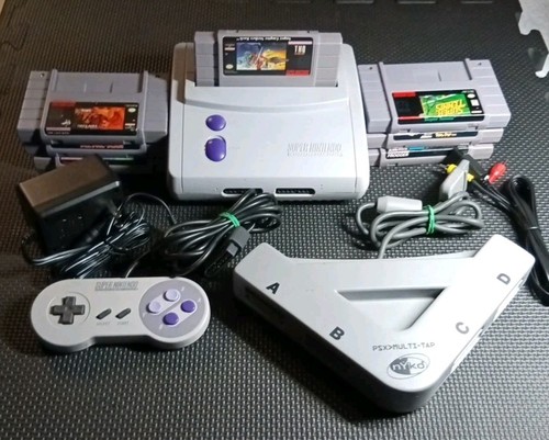 Nintendo SNES Console Bundle Tested - Cables, Controller, 7 Games ...