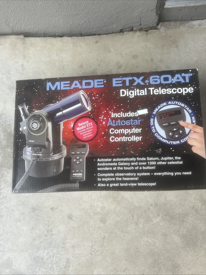 Meade ETX-60AT Digital Telescope w/ Autostar Computer Controller Blue ...