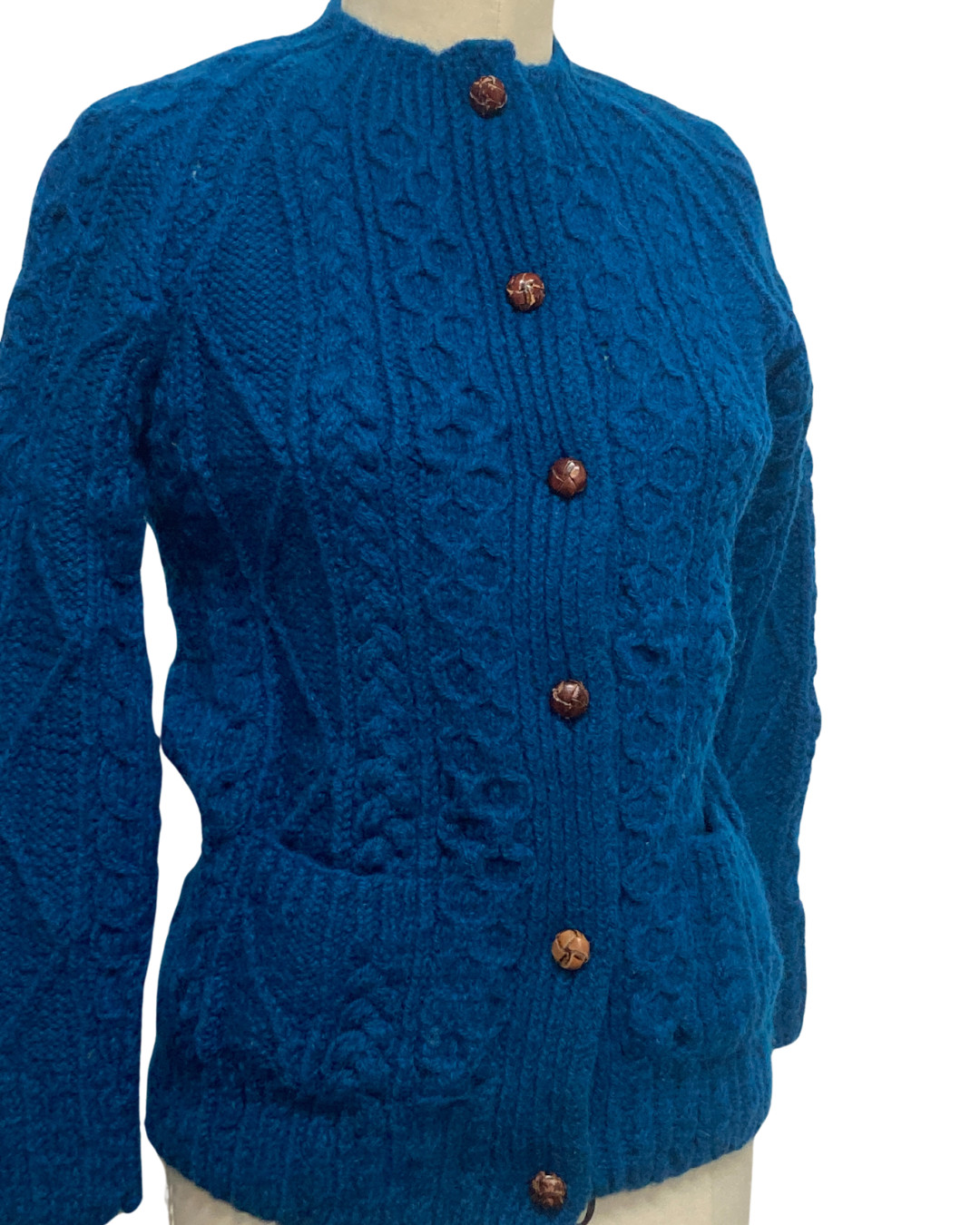 Vintage 1960s Cobalt Blue Wool Sweater | Women's Vint… - Gem