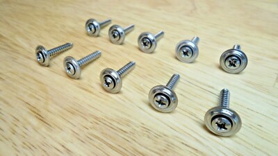 10 CHROME LOWER DOOR PANEL SCREWS! FOR OLD CLASSIC CAR/TRUCK/WAGON ETC ...