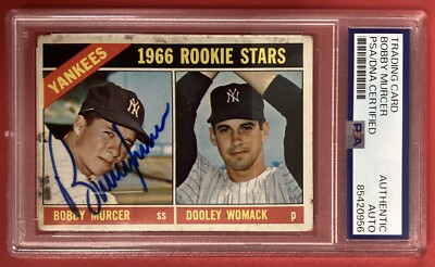 Bobby Murcer Signed 1967 Topps #469 Baseball Card RC Autograph PSA/DNA ...