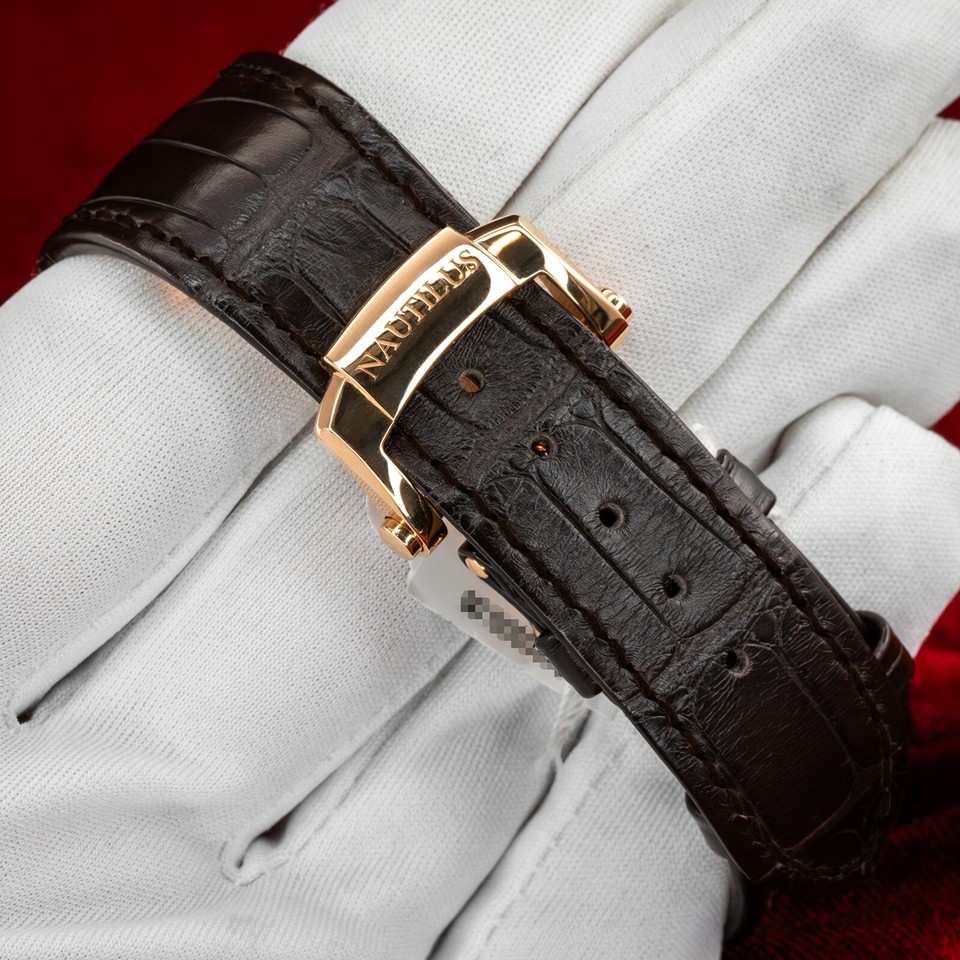 Patek Philippe Nautilus Rose Gold Brown Dial Ruby 5980/12R Rare ...