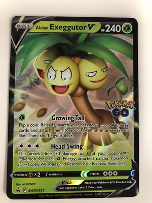Pokemon Alolan Exeggutor V SWSH Sword & Shield 2022 NM SWSH225 Box 3 | eBay