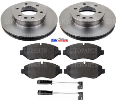 FOR VW CRAFTER FRONT BRAKE DISCS AND PADS + WEAR WIRES 2006 - 2018 ...