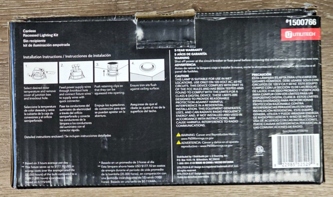 Utilitech Canless Recessed Lighting Installation Instructions ...