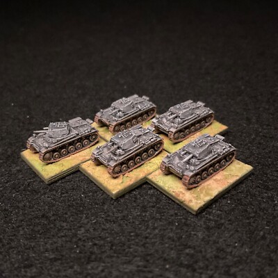 5x PAINTED GHQ 6mm 1/285 Micro Armour German PzII TANKS • 06HP-250012 ...