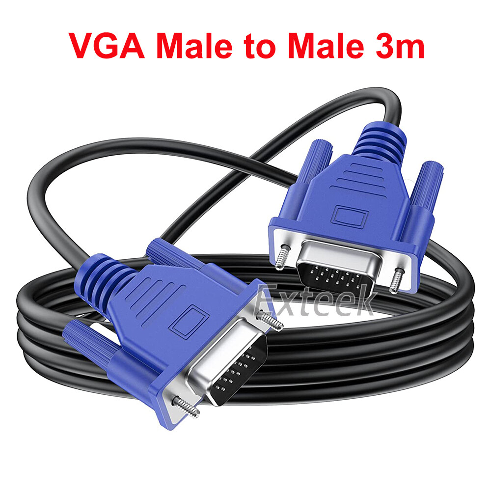 VGA 15pin Male to SVGA Male Cable PC Monitor Extension HDTV Computer ...