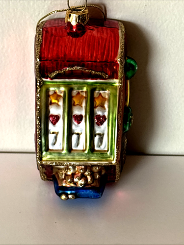 Lucky 7 Slot Machine Christmas Ornament Vegas Casino Gambling Holiday ...