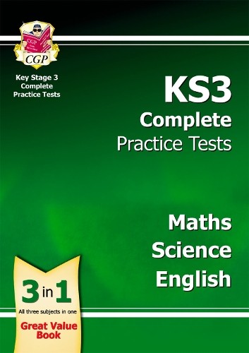 CGP Books KS3 Complete Practice Tests - Maths, Science & English (Poche ...