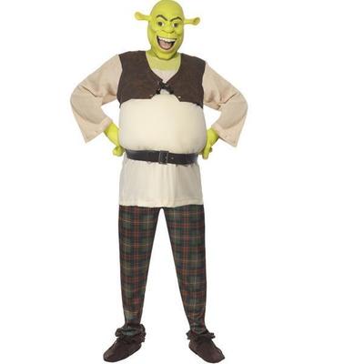 Mens Licensed Deluxe Shrek Fancy Dress Costume & Mask Movie Outfit by ...