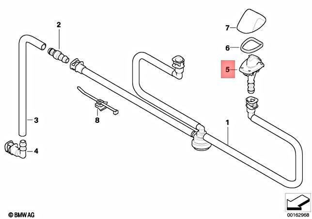 Genuine BMW E81 E82 E87 E88 116d 116i 1.6 2.0 Spray Nozzle Right ...