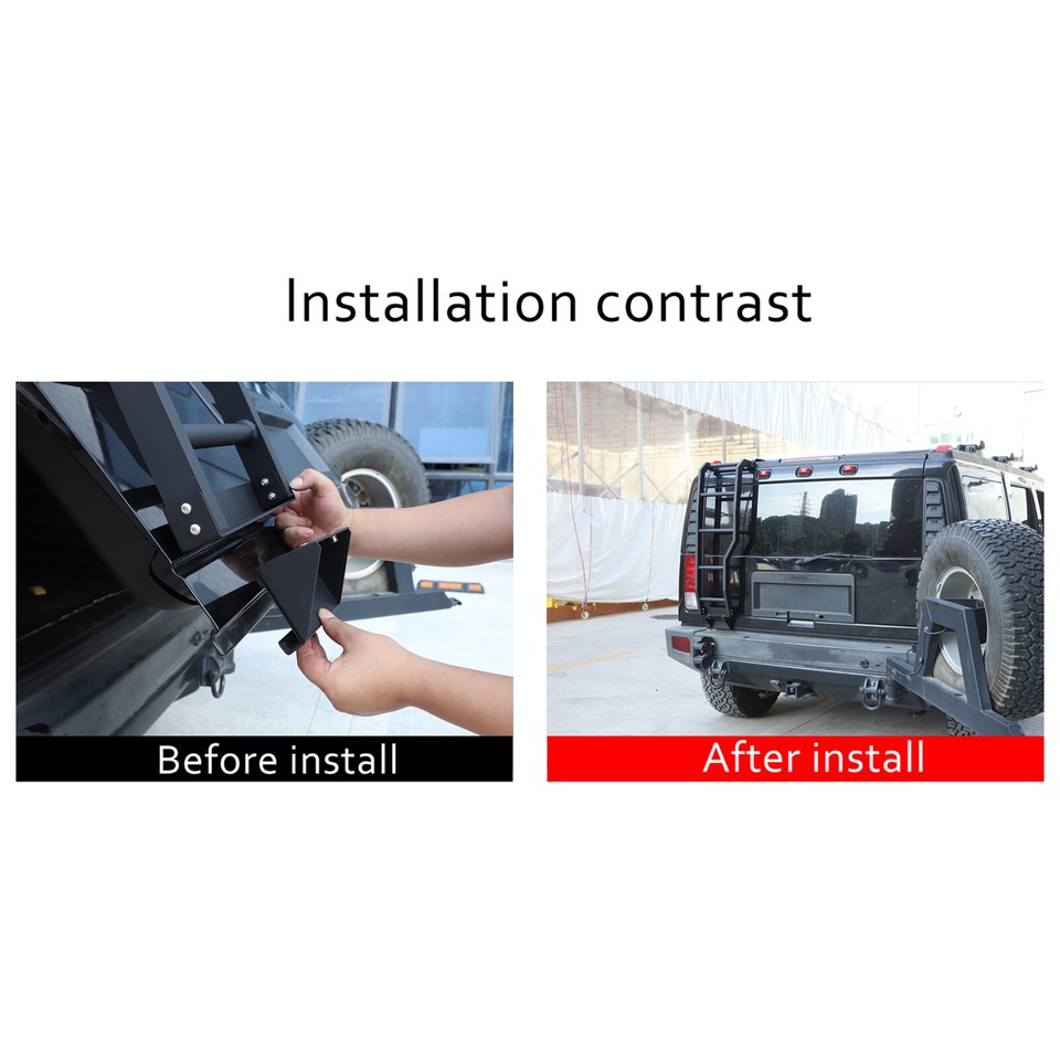 Back Rear Roof Climbing Ladder Tailgate Driver Side Rack For Hummer H2 ...
